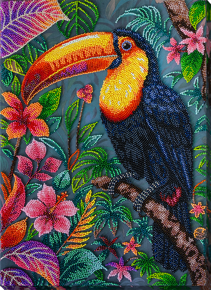 Main Bead Embroidery Kit The Exotic Beau (Animals), AB-949 від Абрис ...