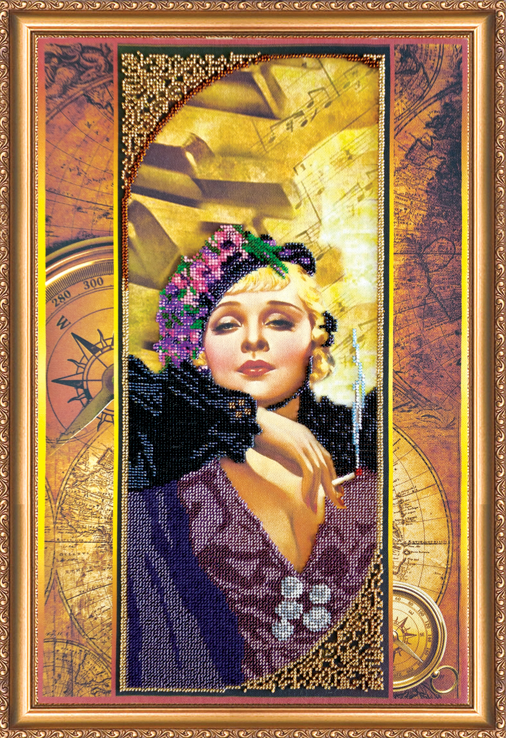 Main Bead Embroidery Kit Bonnie (Retro), AB-233 by Abris Art - buy online! Fast delivery Factory ...