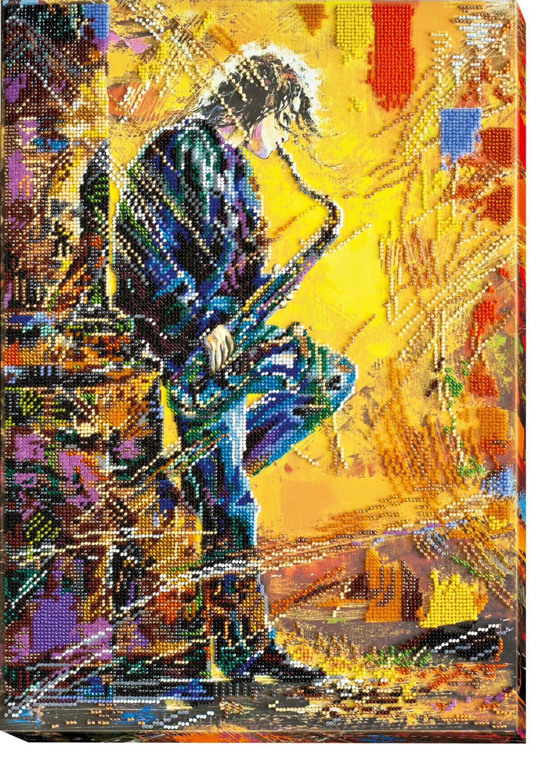 Main Bead Embroidery Kit Saxophonist (Musical display), AB-451 by Abris ...