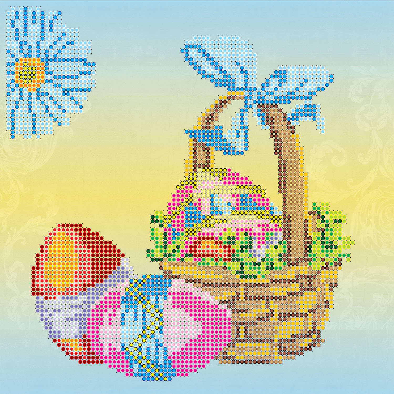 Charts on artistic canvas Easter Basket, AC-026 by Abris Art - buy ...