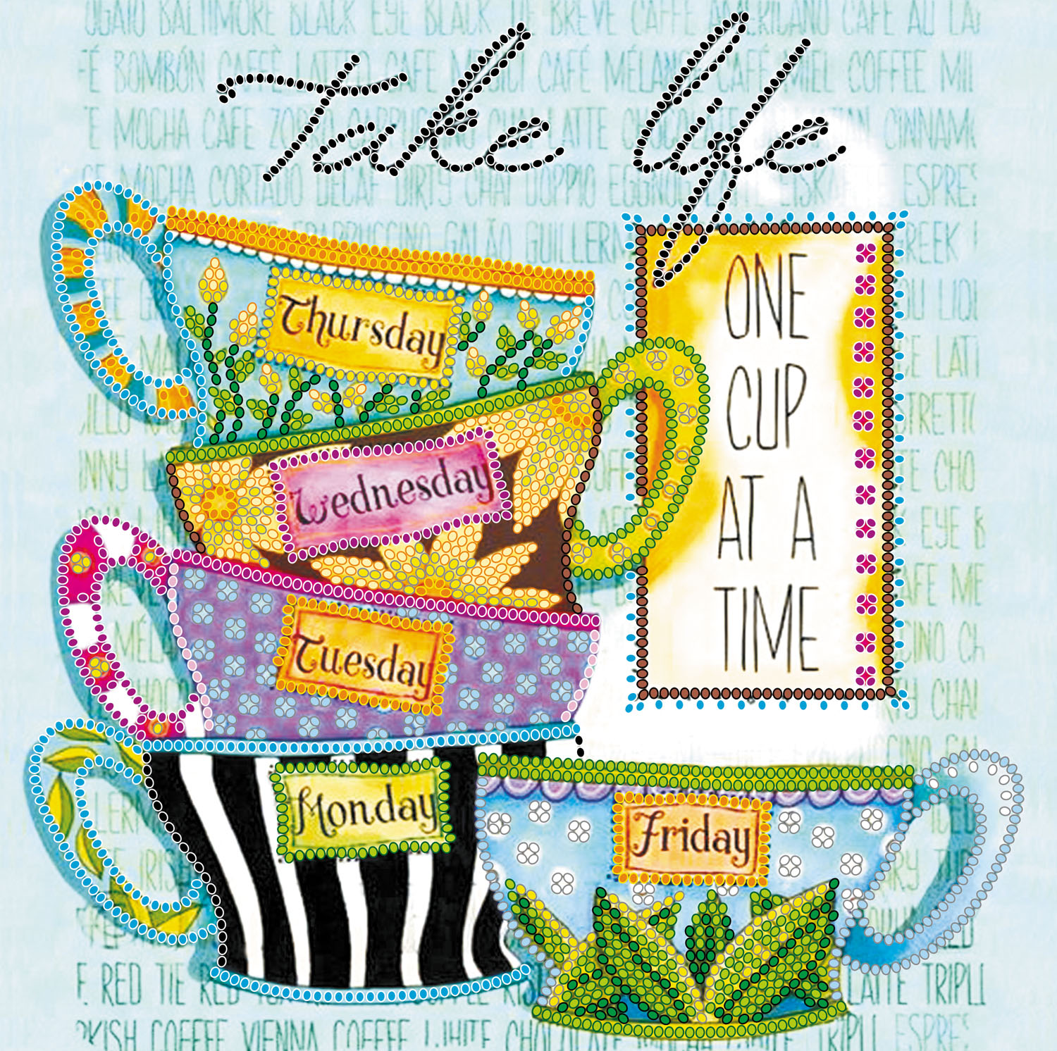 Charts on artistic canvas Coffee break, AC-553 by Abris Art - buy ...