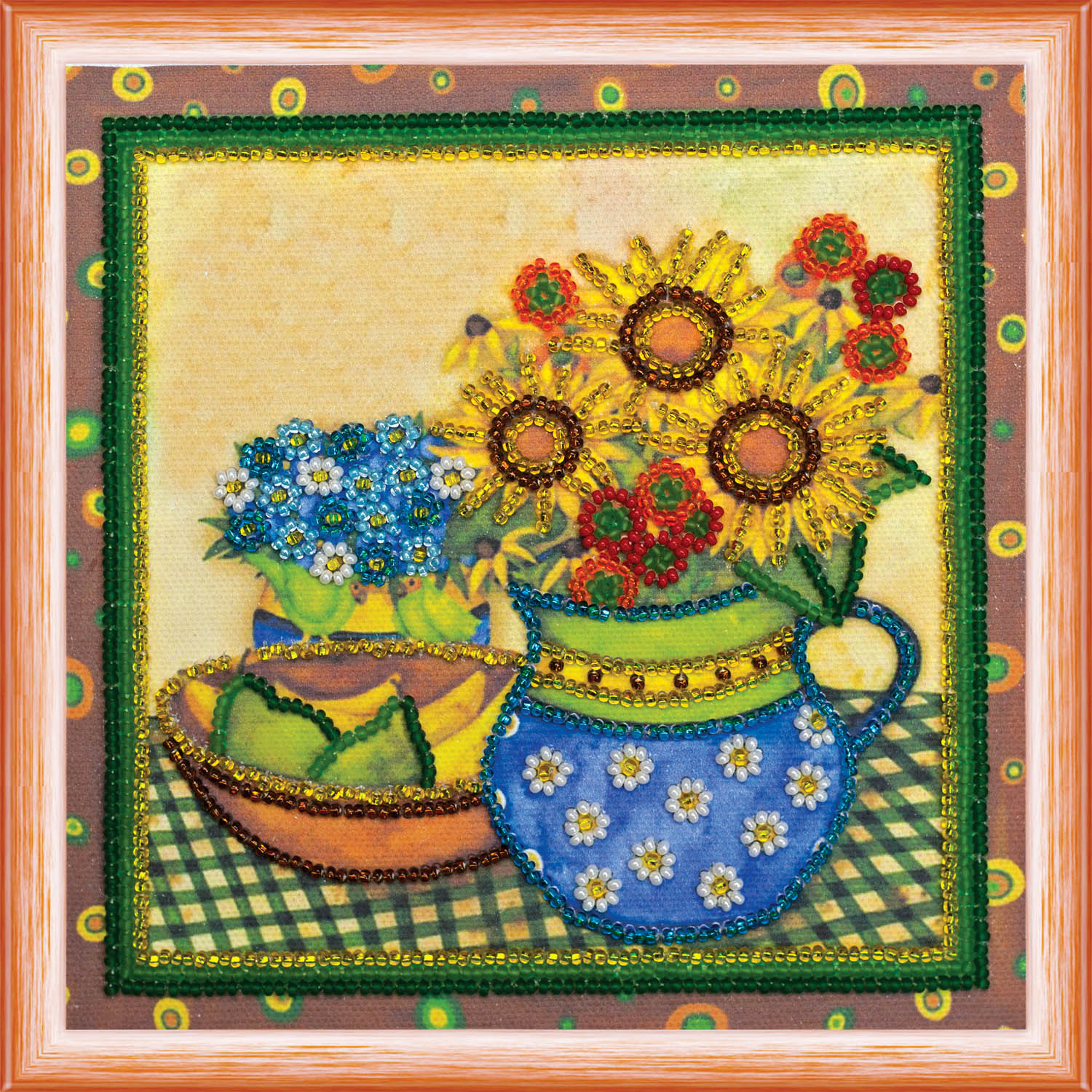Mini Bead embroidery kit Sunflower still life, AM-098 by Abris Art ...