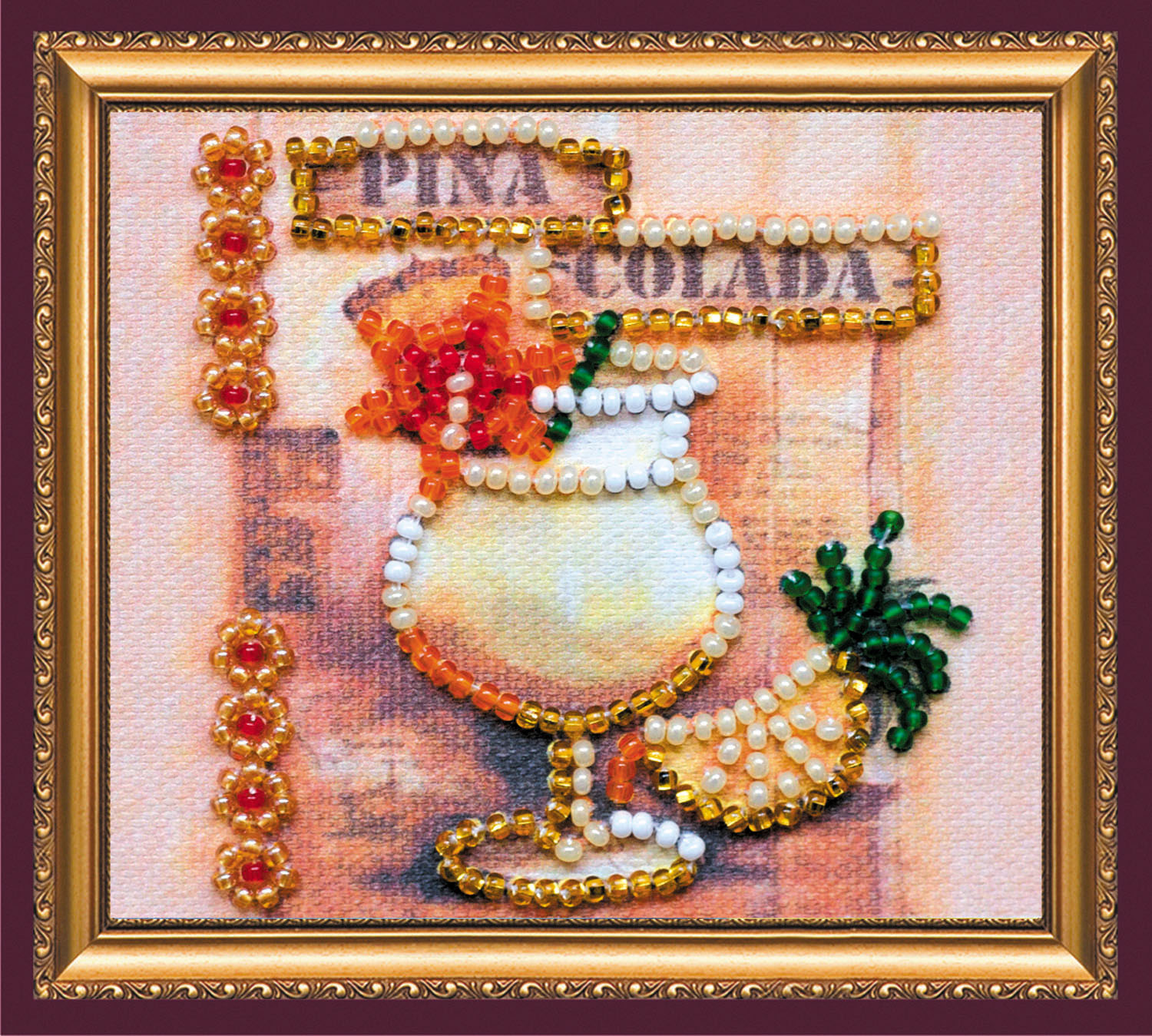 Magnets Bead embroidery kit Pina Colada, AMA-186 by Abris Art - buy ...