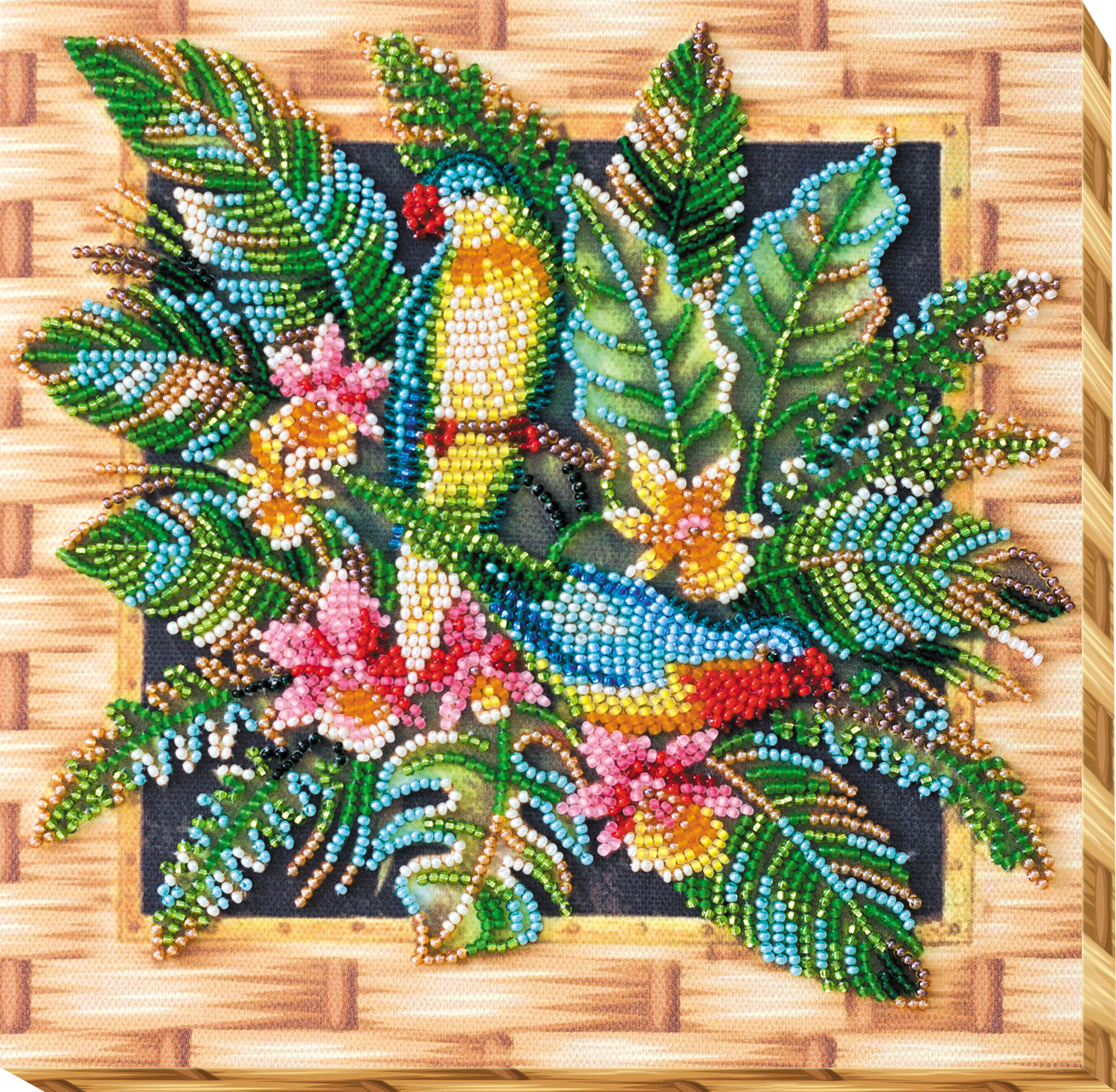 Mid-sized bead embroidery kit Lori parrots (Animals), AMB-029 by Abris ...